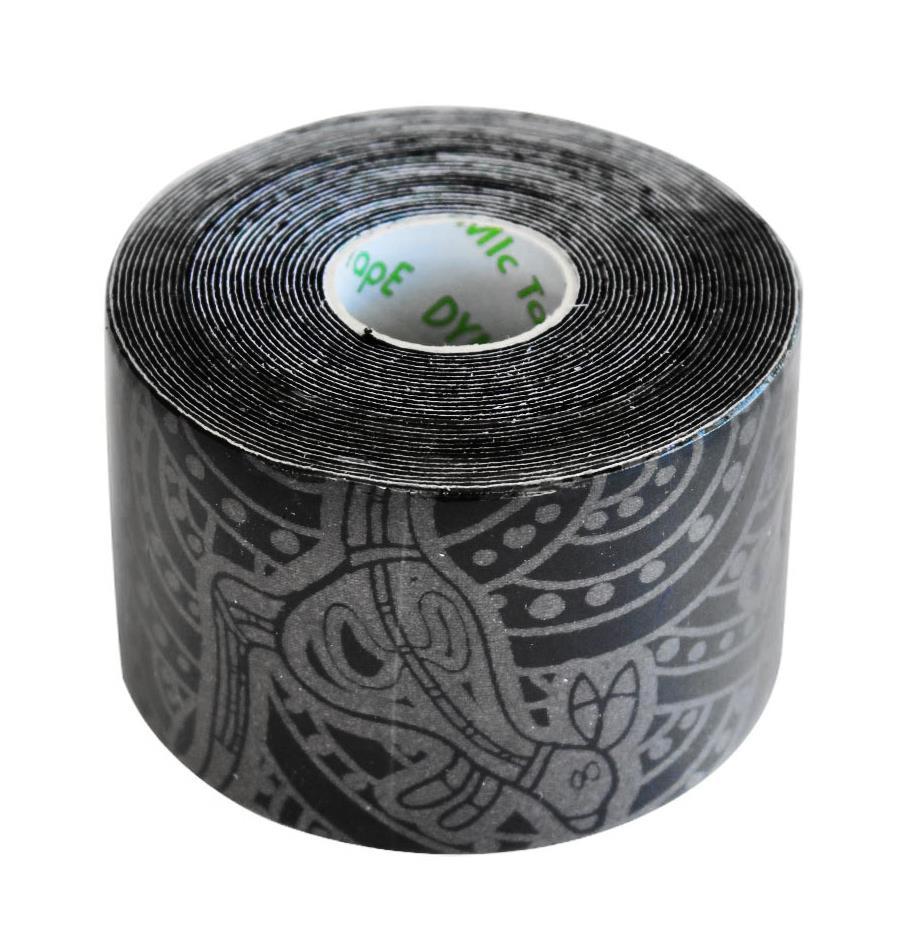 Dynamic Tape ECO 5 cm grå/svart tattoo 5 cm x 5 m - AlfaCare.dk